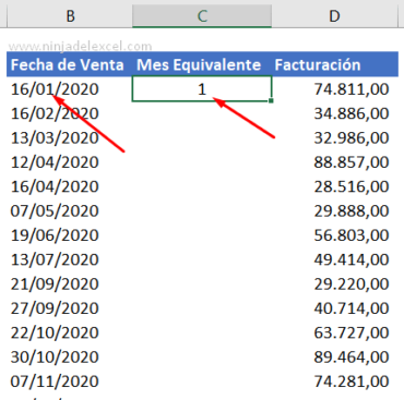 Cómo Usar la Función MES en Excel - Ninja del Excel