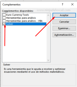 Activar Solver en Excel - Paso a paso - Ninja del Excel