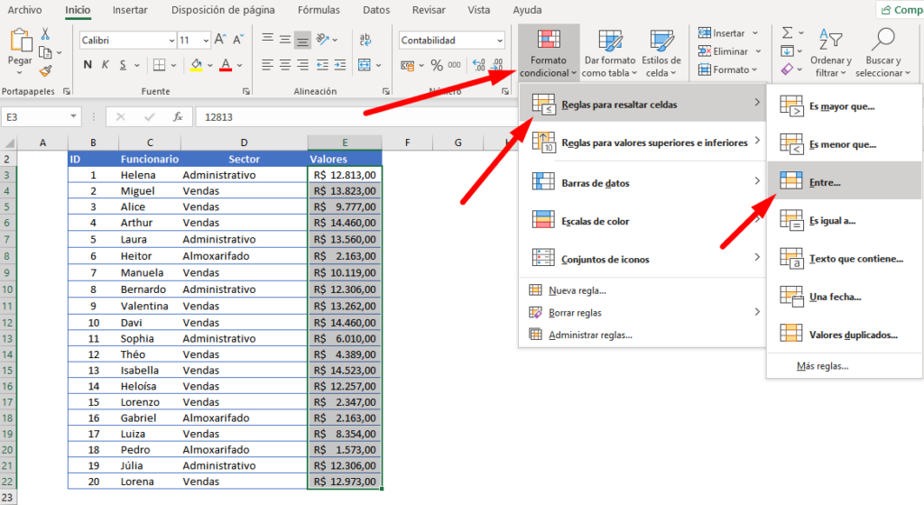 Formato Condicional en Excel (Entre Datos) - Ninja del Excel