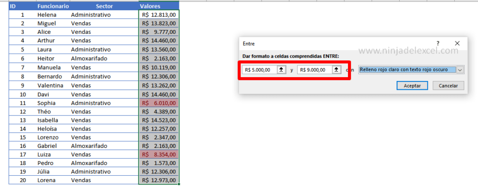 Formato Condicional en Excel (Entre Datos) - Ninja del Excel
