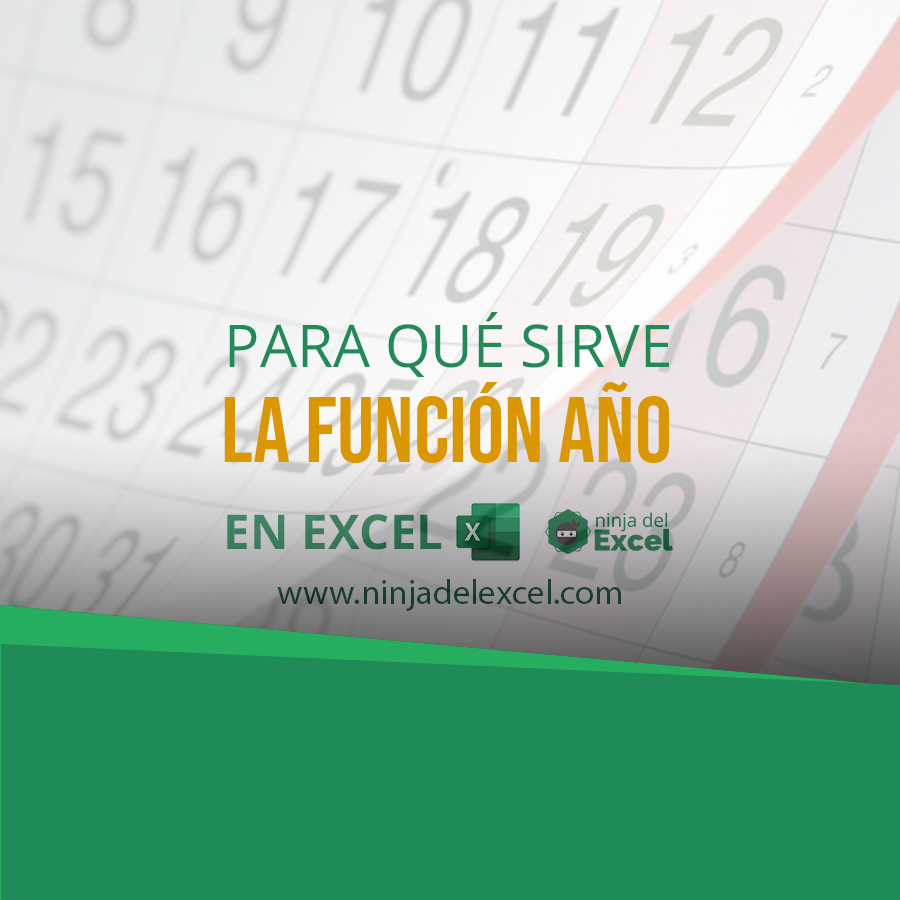 Función Año en Excel - ¿Para qué Sirve? - Ninja del Excel