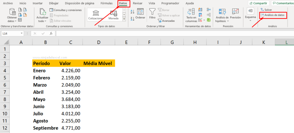 Cómo Calcular la Media Móvil en Excel - Ninja del Excel