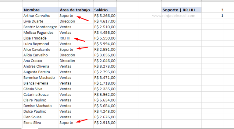Función CONTAR.SI.CONJUNTO con 2 Criterios - Ninja del Excel