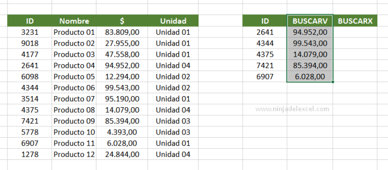 Función BUSCARX en Excel - Paso a paso (Sin complicaciones) - Ninja del ...