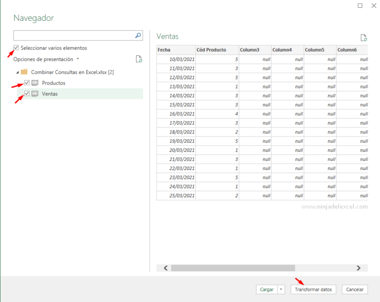 Cómo Combinar Consultas en Excel por Power Query - Ninja del Excel