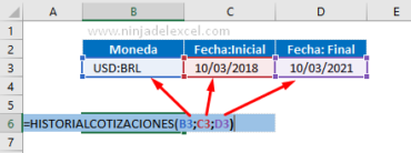Historial del Dólar en Excel - Aprenda Obtenerlo Ahora - Ninja del Excel