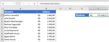 Cómo Cálcular La Mediana en Excel (Función MEDIANA) - Ninja del Excel