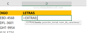 Función EXTRAE en Excel: paso a paso - Ninja del Excel
