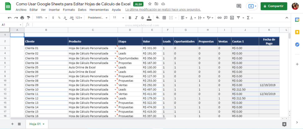 Como Usar Google Sheets para Editar Hojas de Cálculo de Excel - Ninja ...