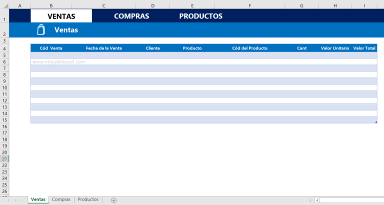 Como Hacer una Plantilla de Control de Stock en Excel - Ninja del Excel