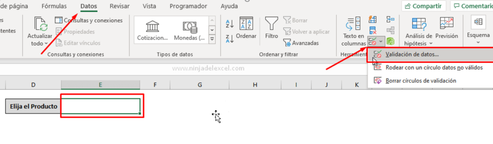 Cómo Hacer Validación de Datos en Excel - Ninja del Excel