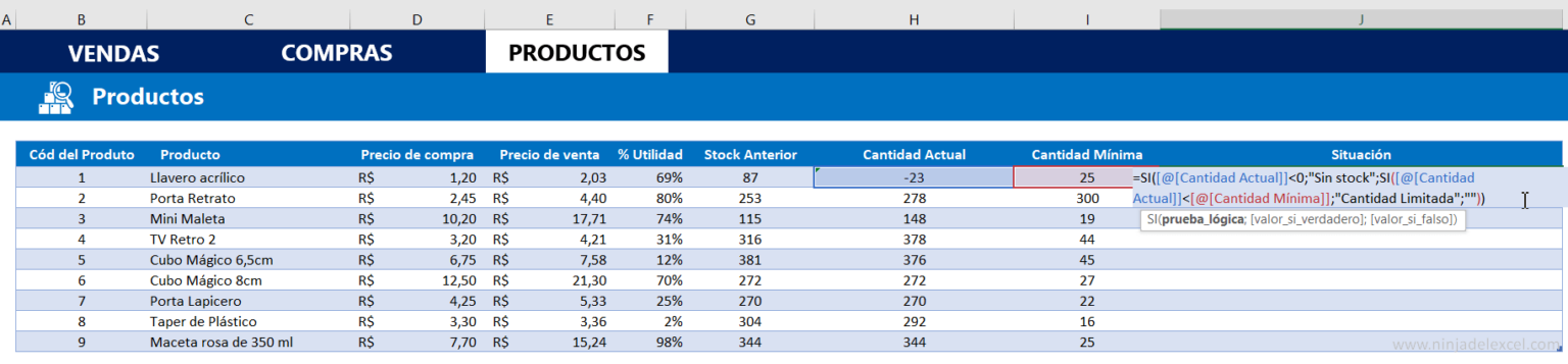 Como Hacer una Plantilla de Control de Stock en Excel - Ninja del Excel