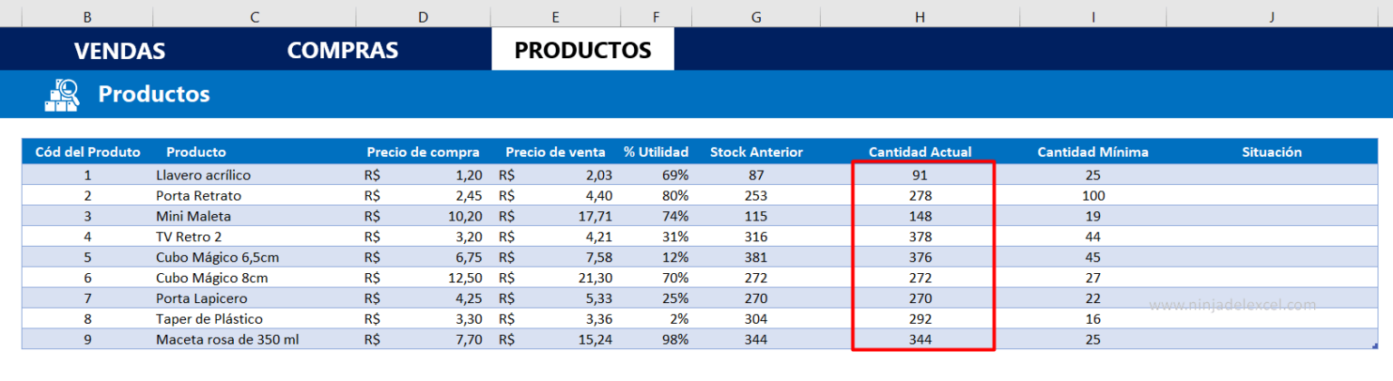 Como Hacer una Plantilla de Control de Stock en Excel - Ninja del Excel