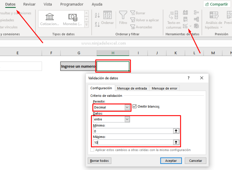Cómo Hacer Validación de Datos en Excel - Ninja del Excel