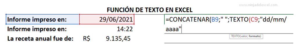 Función de Texto en Excel: Paso a paso - Ninja del Excel