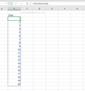Conozca la Función SECUENCIA en Excel - Ninja del Excel