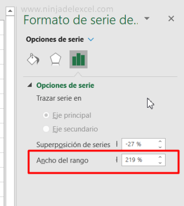 Aproximar Columnas del Gráfico en Excel - Ninja del Excel