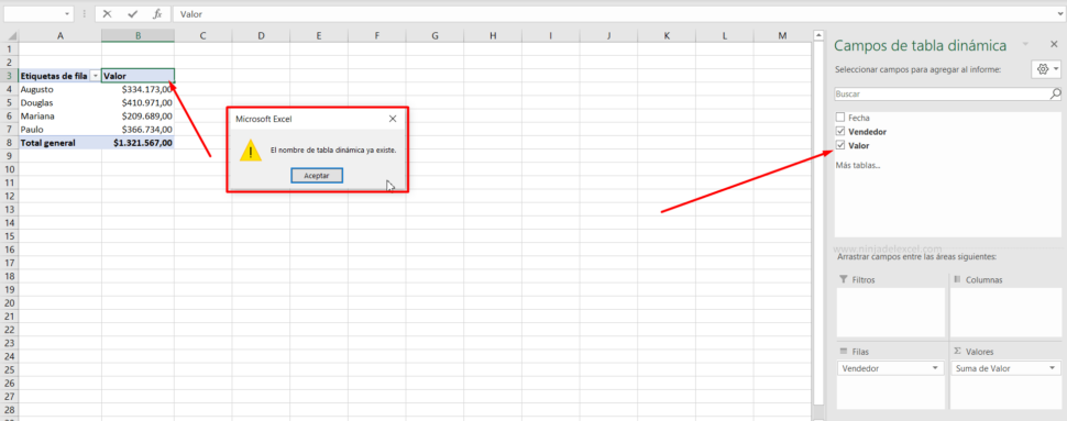Cambiar el Nombre de los Campos de Tabla Dinámica - Ninja del Excel