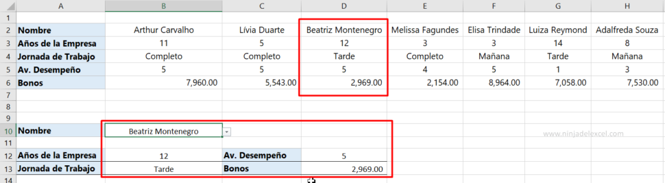 Función BUSCARH en Excel: Aprenda a Como Usar - Ninja del Excel