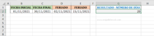 Función DIAS.LAB.INTL en Excel - Ninja del Excel