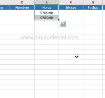 Diferentes formas de Utilizar el Autorrelleno en Excel - Ninja del Excel