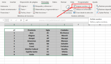 Como Nombrar Rangos en Excel - Ninja del Excel