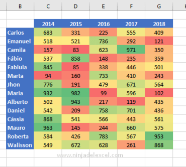 Como Crear un Mapa de Calor en Excel - Ninja del Excel