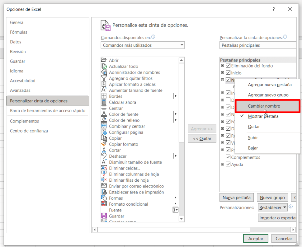 Como Crear un Menú Personalizado en Excel - Ninja del Excel