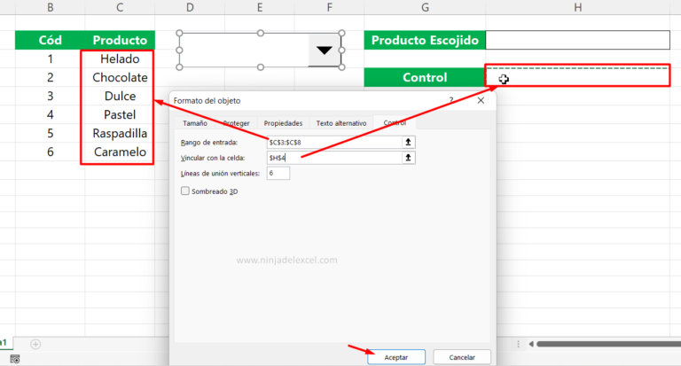 Cuadro Combinado de Selección Múltiple en Excel - Ninja del Excel