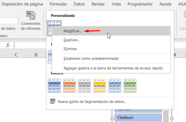 Como Formatear Segmentación de Datos en Excel - Ninja del Excel