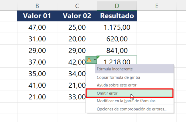 Corregir una Fórmula Inconsistente en Excel - Ninja del Excel