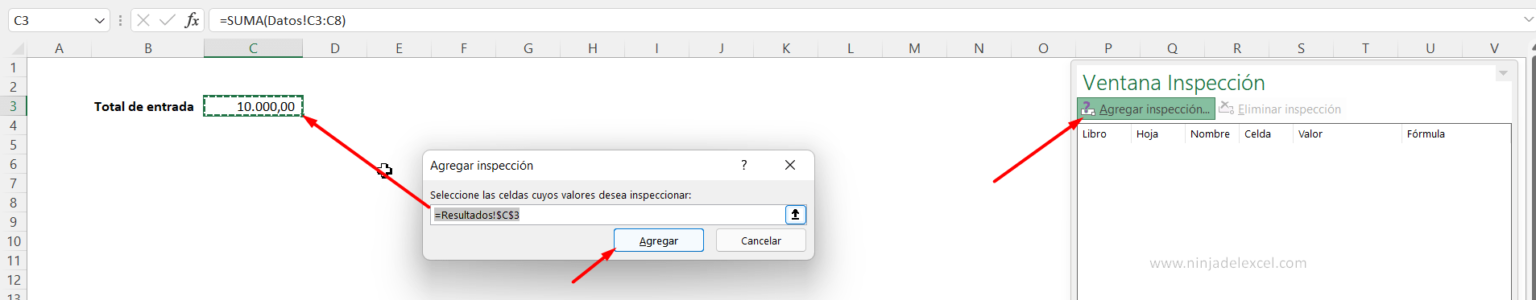 Ventana Inspección en Excel - Ninja del Excel