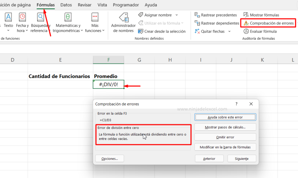 Comprobación de Errores de Excel - Ninja del Excel Comprobación de Errores de Excel - Ninja del Excel