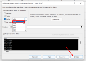 Transformar Formato de Fecha Americana en Excel - Ninja del Excel