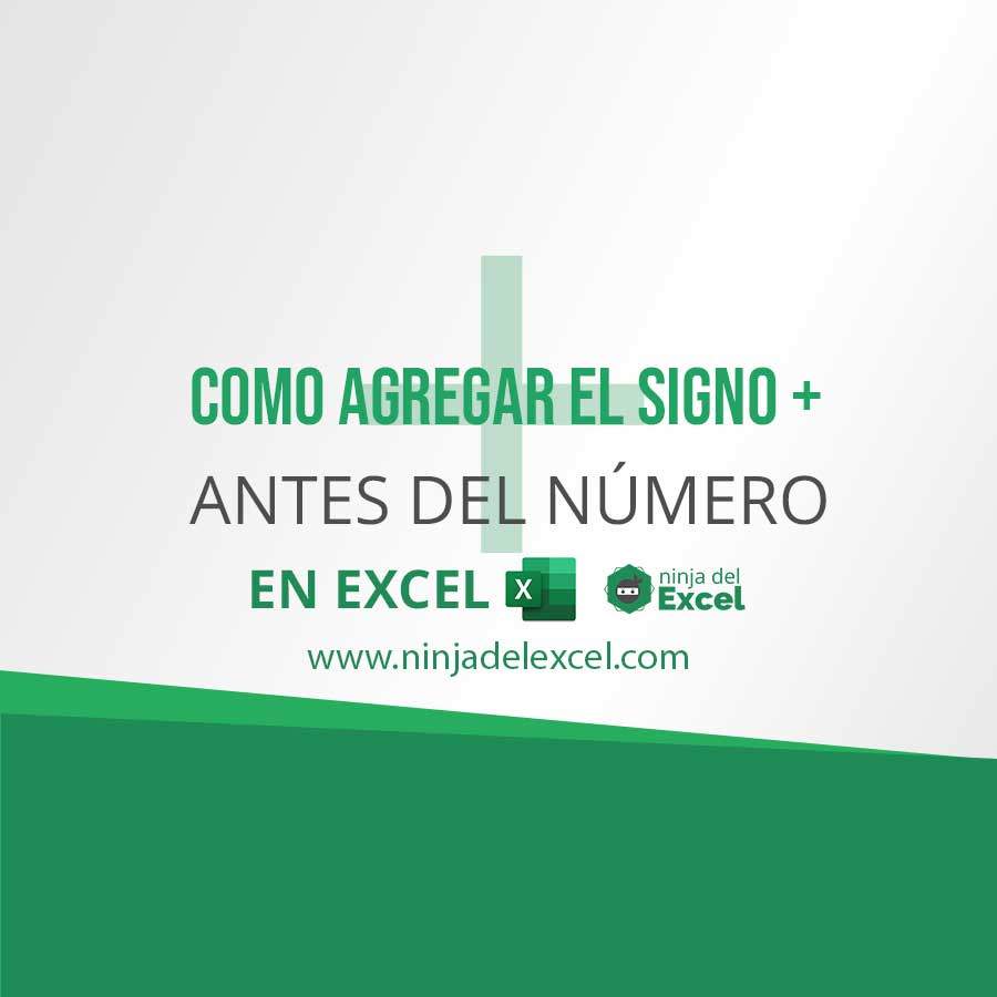 Como Agregar el Signo Más Antes del Número en Excel - Ninja del Excel