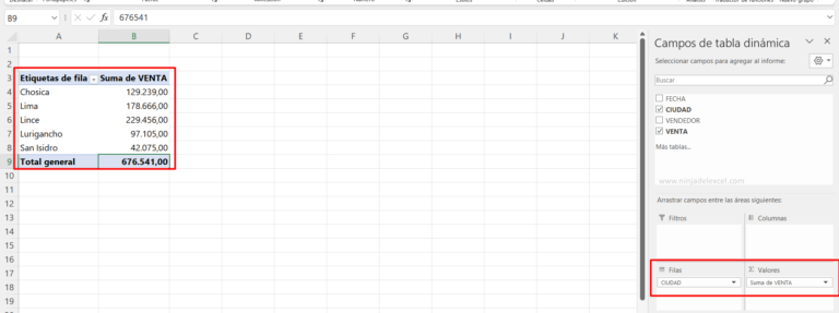 Ordenar Datos en una Tabla Dinámica - Ninja del Excel