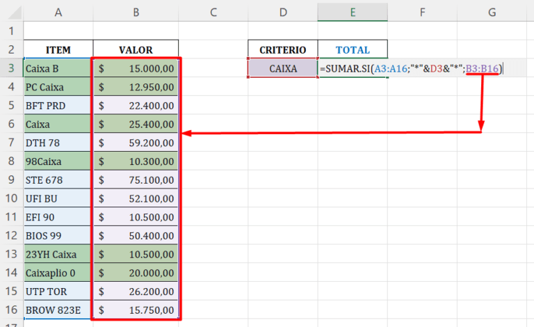 Como Sumar Valores con Caracteres Comodín en Excel - Ninja del Excel