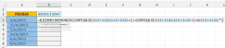 Cómo Extraer Fechas Consecutivas en Excel - Ninja del Excel