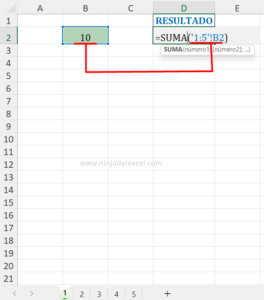 Como Sumar Valores de Pestañas Separadas en Excel - Ninja del Excel