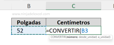 Como Convertir Pulgadas a Centímetros en Excel - Ninja del Excel