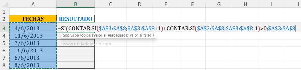 Cómo Extraer Fechas Consecutivas En Excel Ninja Del Excel