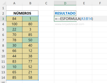 Como Usar la Función ESFORMULA en Excel - Ninja del Excel