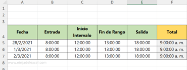 Calcular Horas Extras en Excel (Planilla de Horas Extras) - Ninja del Excel