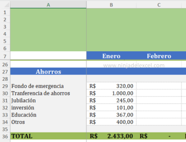 Modelo de Plantilla de Gastos Personales en Excel (Download) - Ninja ...