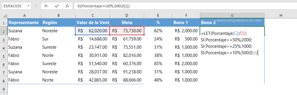 Conozca la increíble Función LET en Excel - Ninja del Excel