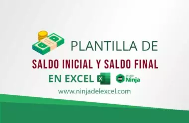 Plantilla de Saldo Inicial y Saldo Final en Excel - Ninja del Excel