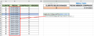 Función MIN.SI.CONJUNTO para Buscar la Fecha Menor en Excel - Ninja del Excel