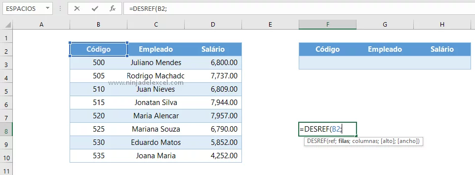 Como Aumentar el Rango Nombrado Automáticamente en Excel - Ninja del Excel