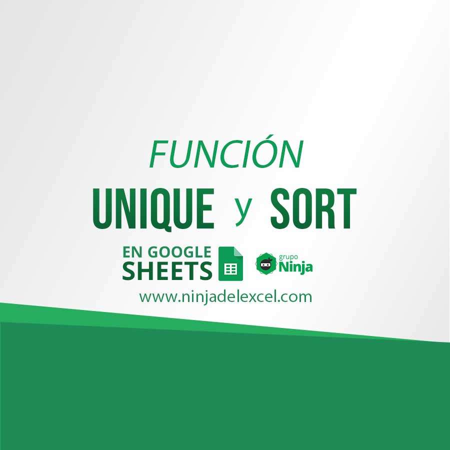 Función UNIQUE y Función SORT en Google Sheets - Ninja del Excel