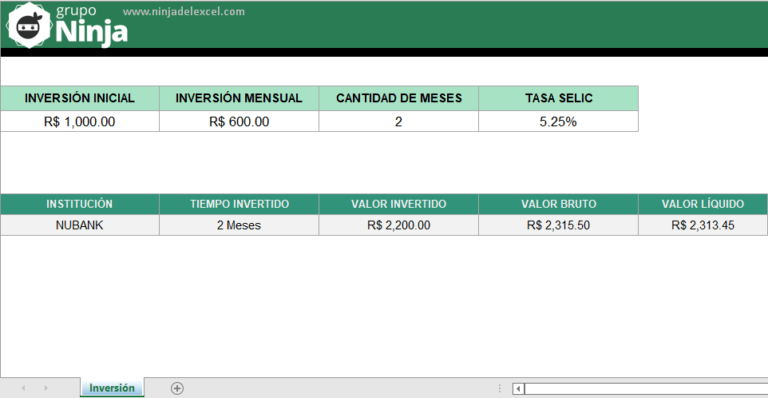 Simulador de Inversiones en Excel - Ninja del Excel